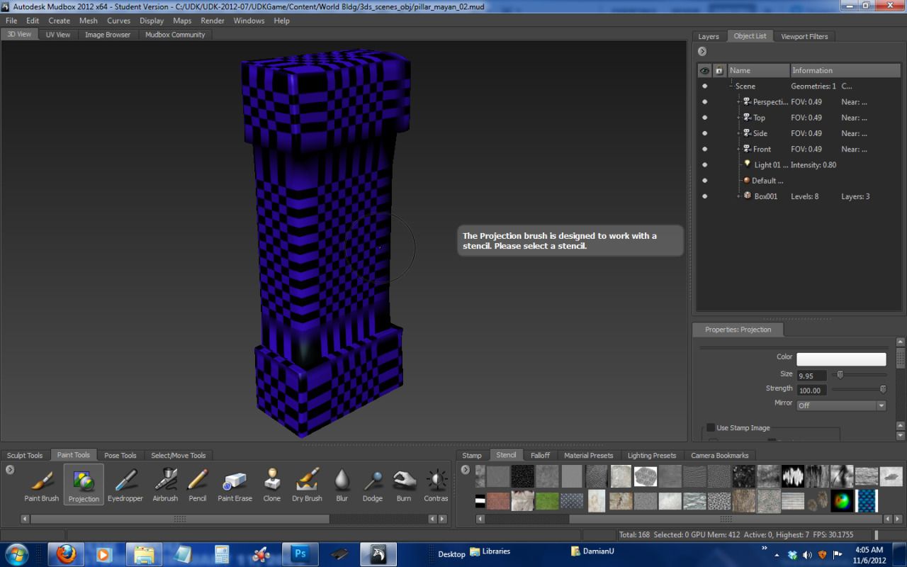 Super Mudbox painting problems — polycount